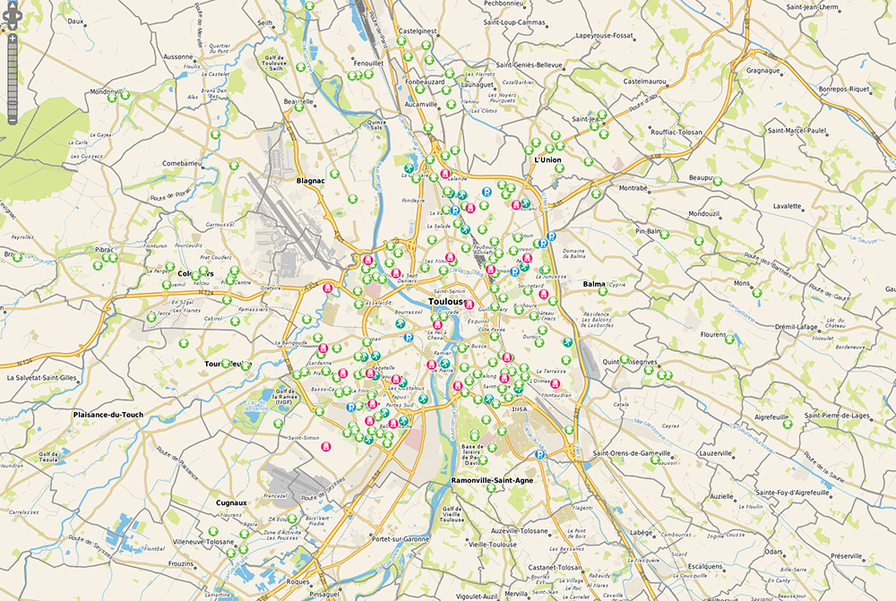 Plan interactif de la ville de Toulouse